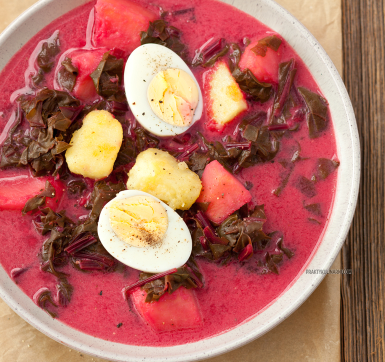 Sopa de remolacha con huevo, remolacha